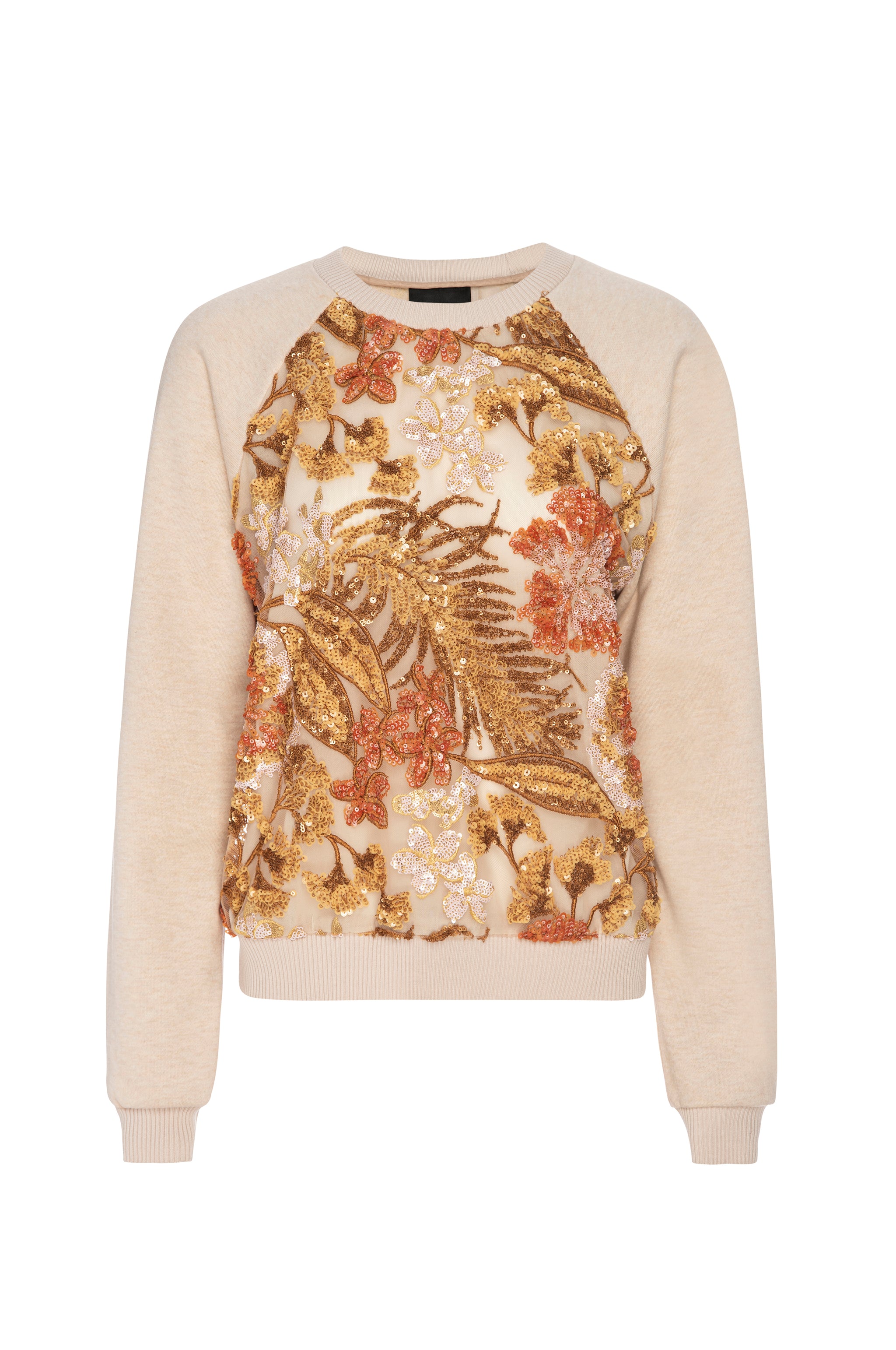 Sun Floral Sequin Pullover