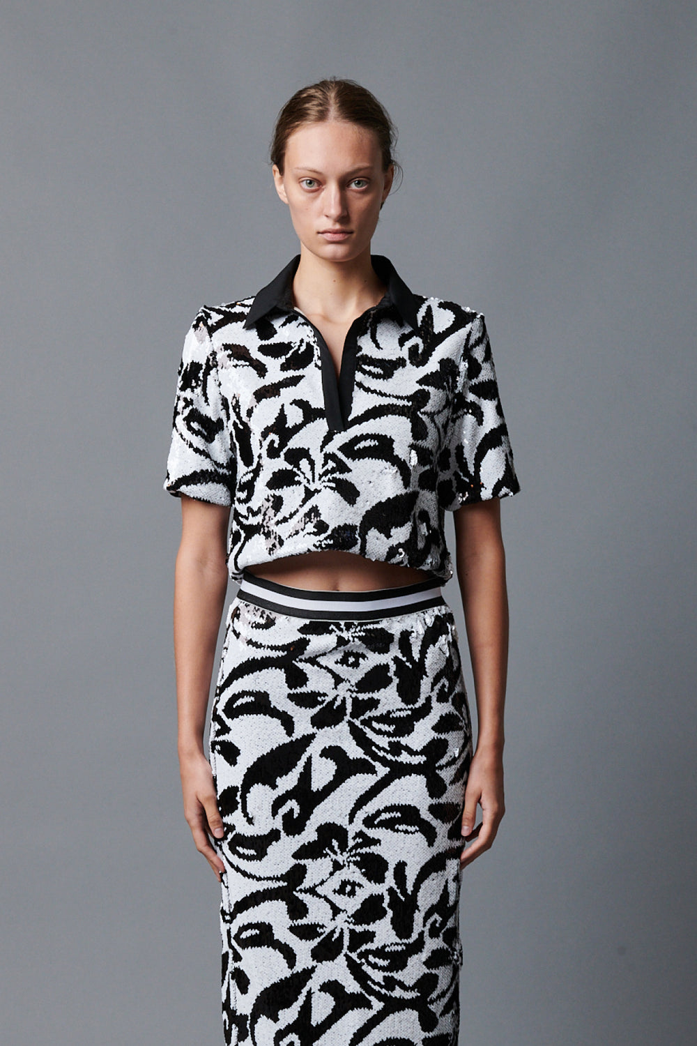 Le Superbe Hibiscus Sequin Polo