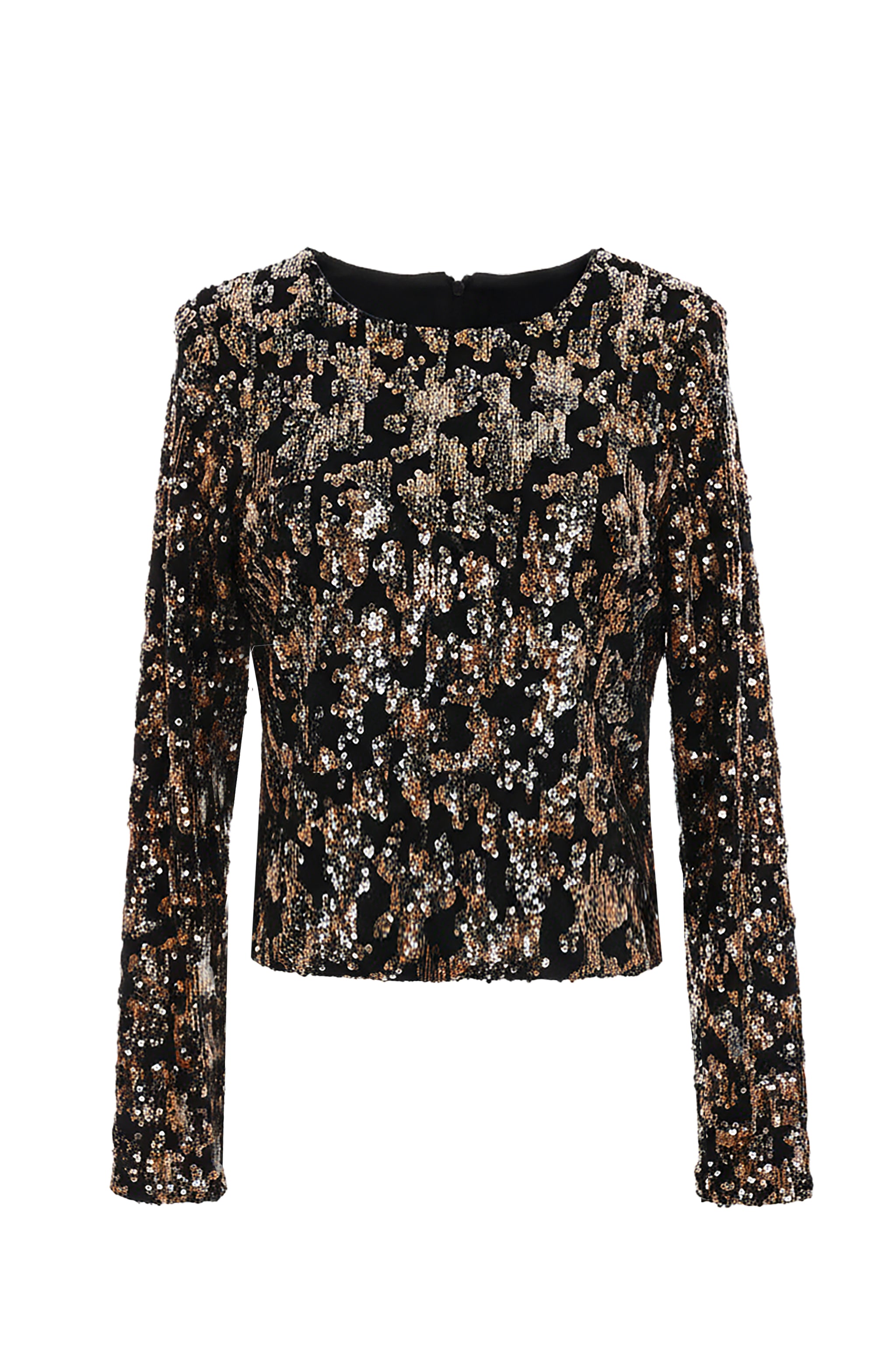 Kate Hybrid Top | High-Shine Sequin Fabric | Le Superbe